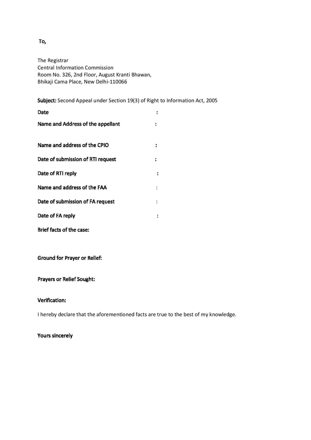 What is Second Appeal under RTI: Time Limit, Guidelines, Format